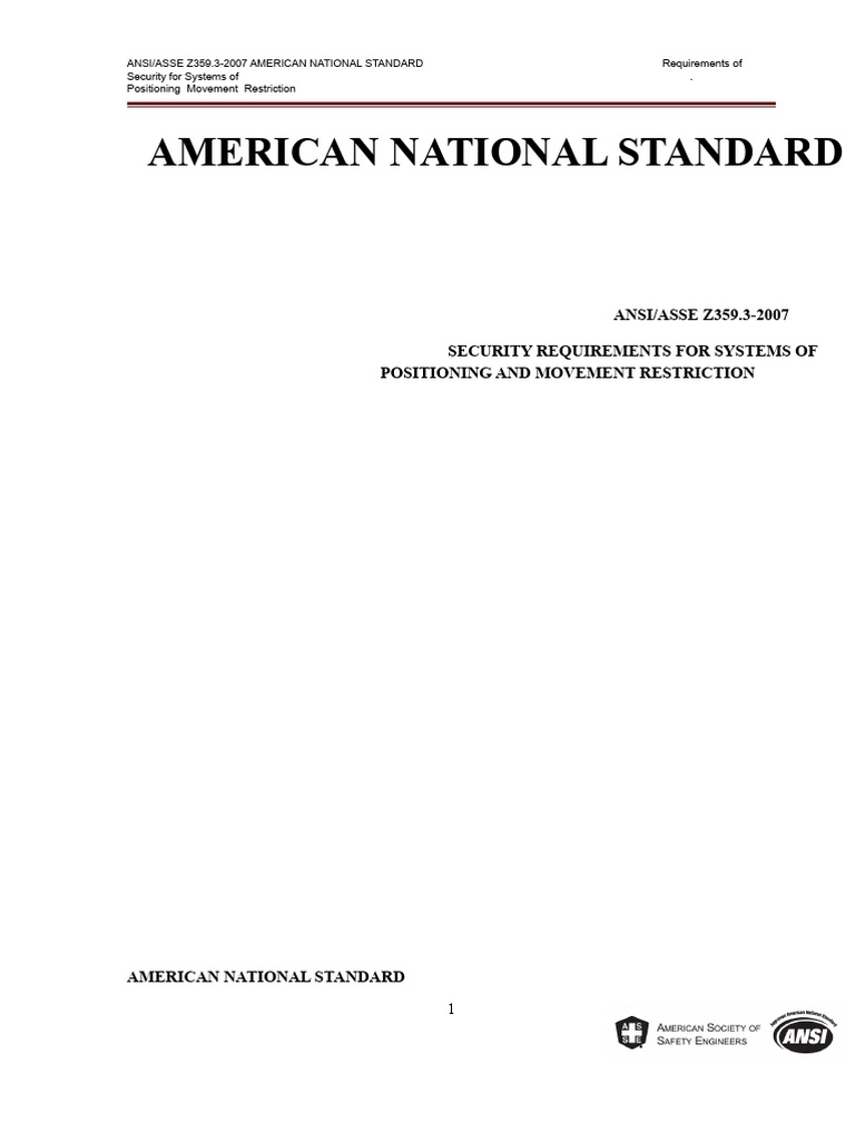 ANSI-ASSE.Z359.3 in Spanish | PDF | Safety | Rope