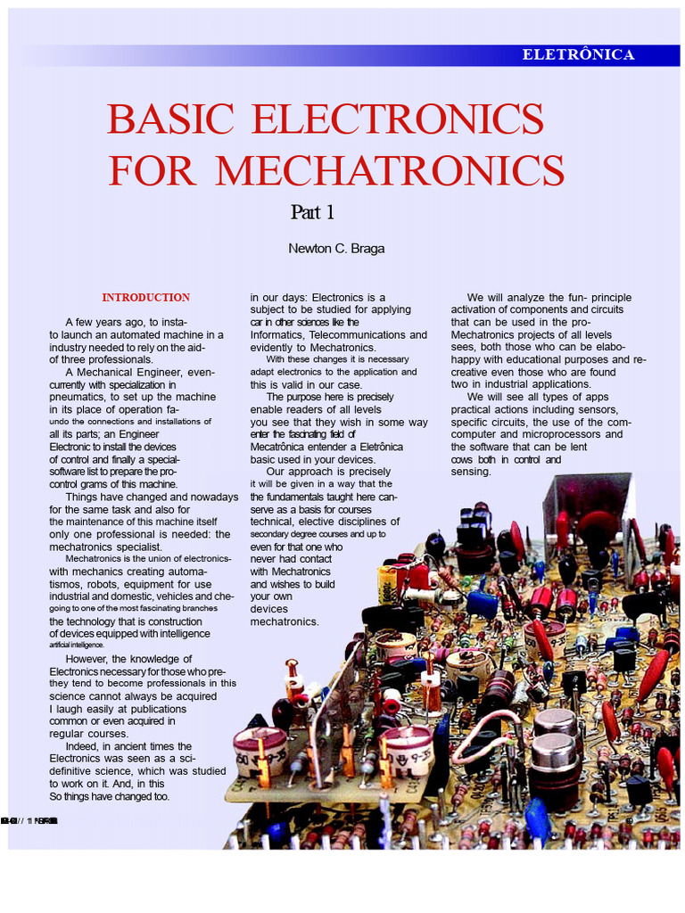 Basic Electronics For Mechatronics Part 1. Newton C. Braga | PDF ...