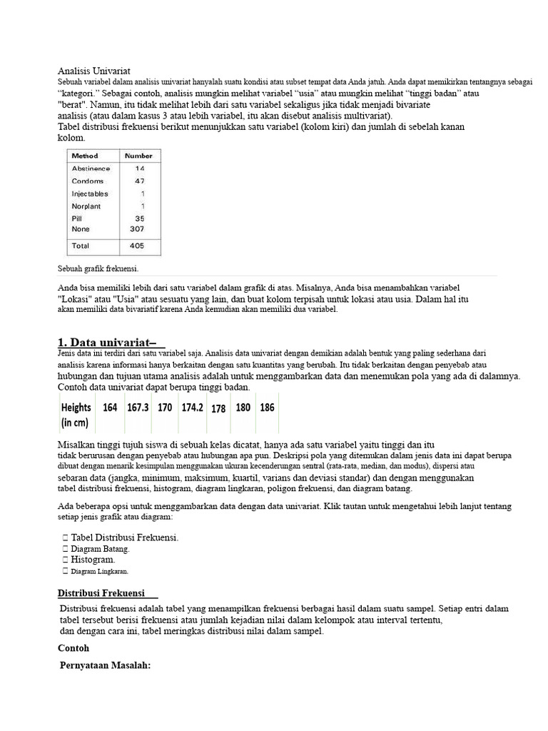 Panduan Analisis Univariat Data | PDF