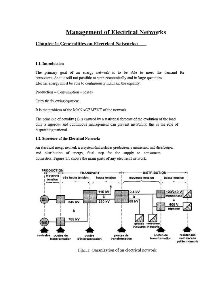 Management of Electrical Networks | PDF | Electric Power Distribution ...