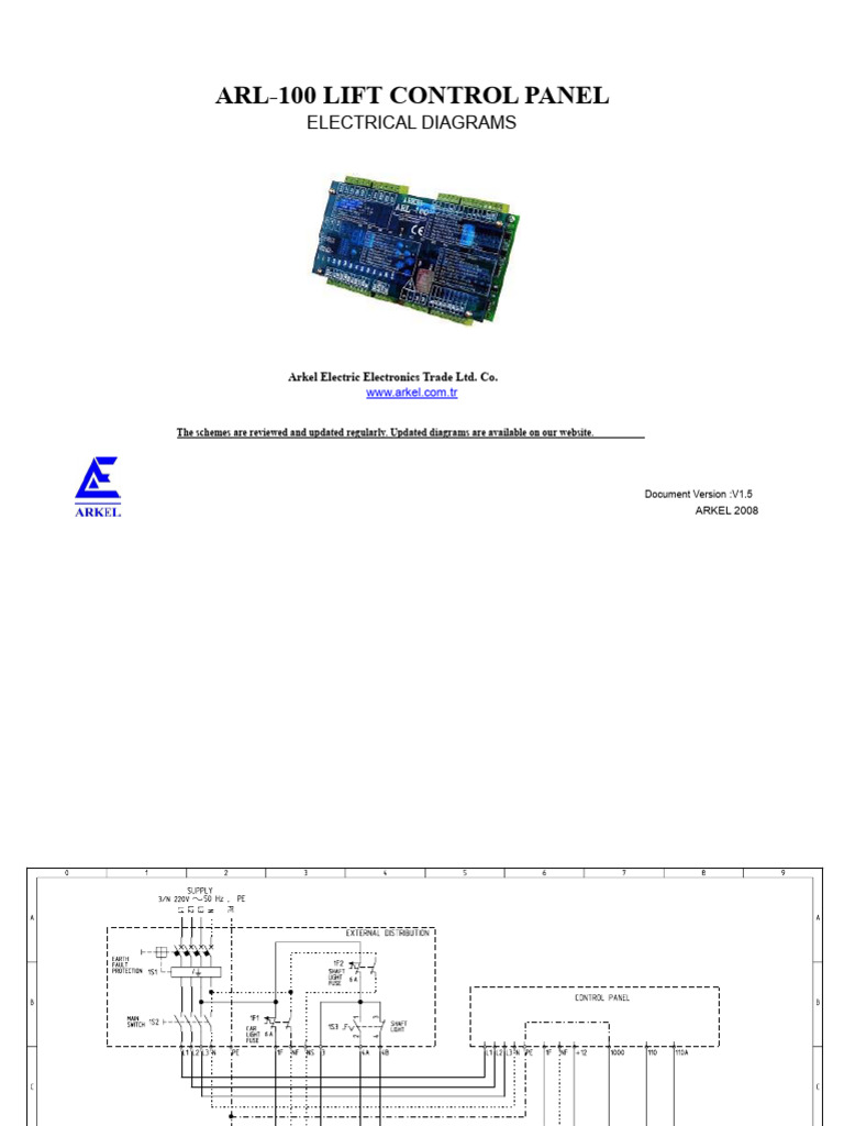 ARL-100 Lift Control Panel Diagrams | PDF | Switch | Relay