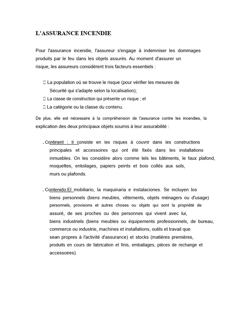 Guide complet sur l'assurance incendie | PDF | Assurance