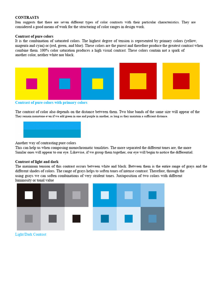 Understanding Color Contrasts in Design | PDF | Color | Magenta