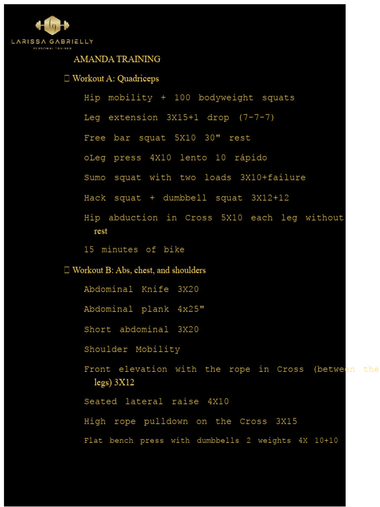 TRAINING AMANDA | PDF