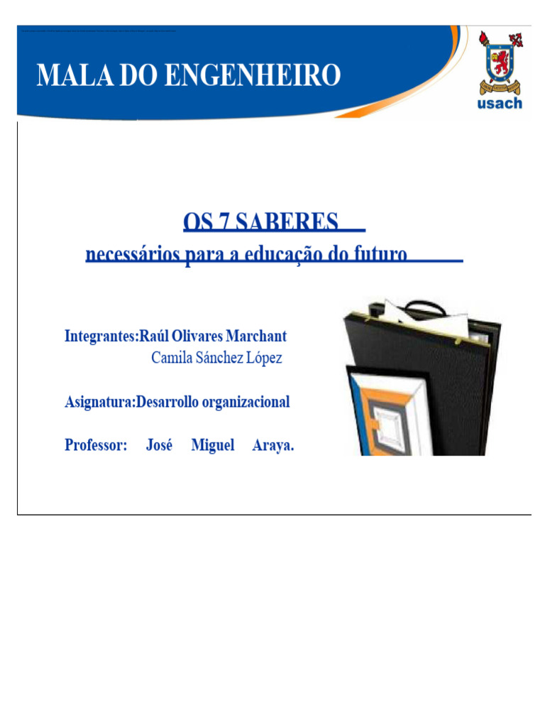 7 Saberes para a Educação do Futuro | PDF