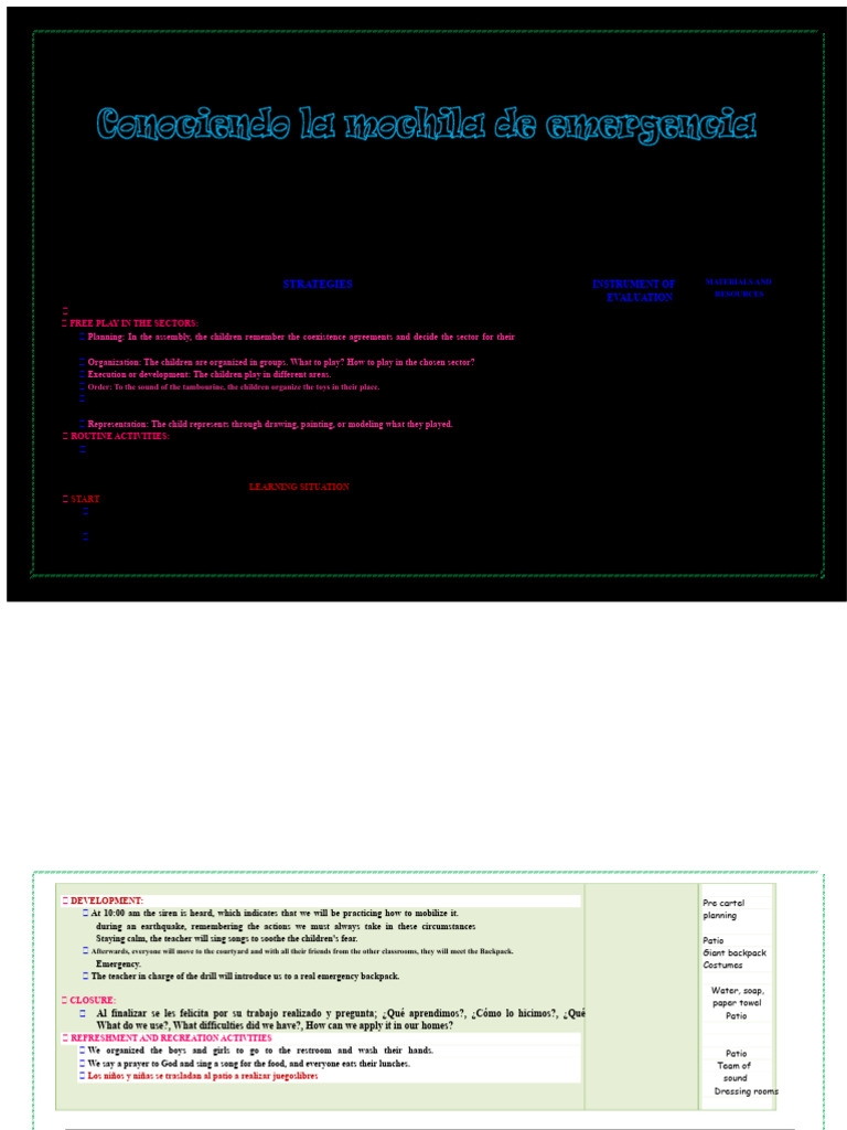 Emergency Backpack | PDF