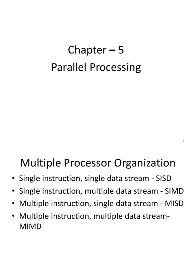 Chapter 5 Parallel Processing Pdf Instruction Set Central Processing Unit