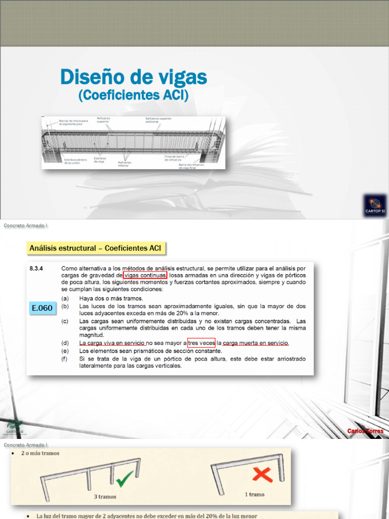 Diseño de vigas con coeficientes ACI | PDF | Concreto reforzado | Hormigón