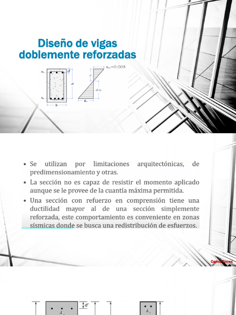 Diseño de vigas con refuerzo a compresión | PDF | Mecánica | Ingeniería ...