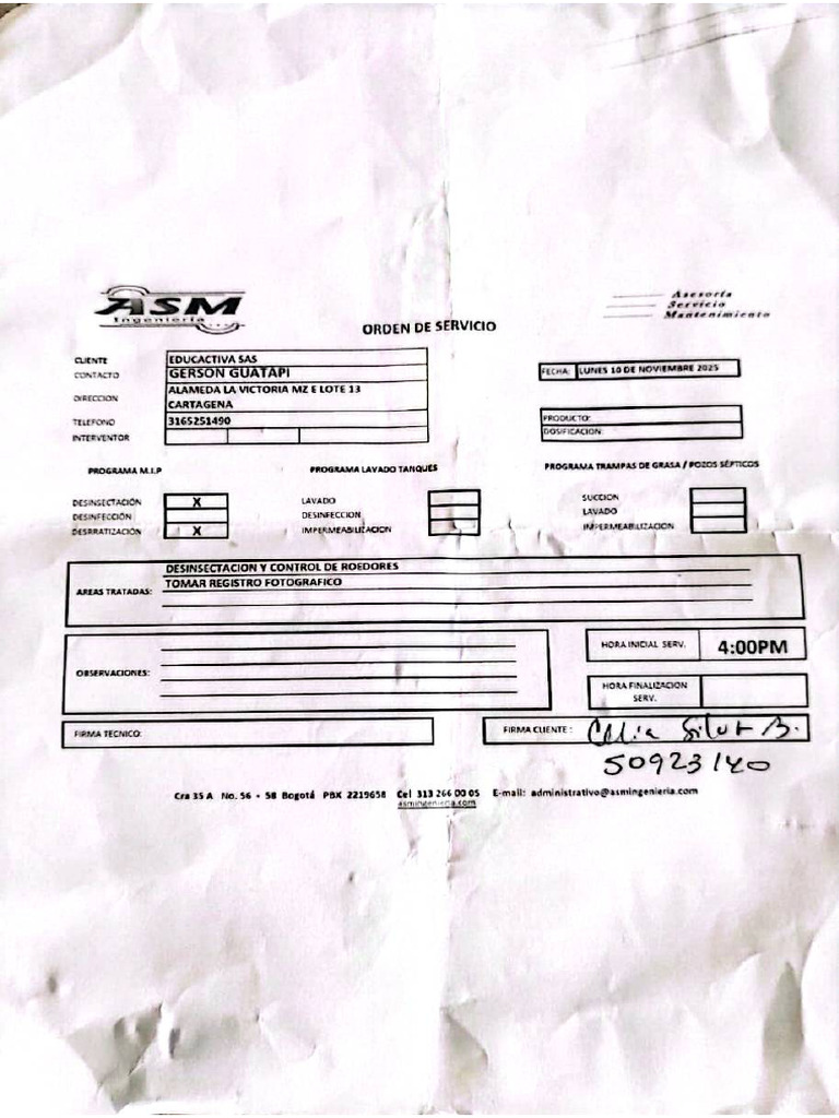 Orden de Compra Asm | PDF