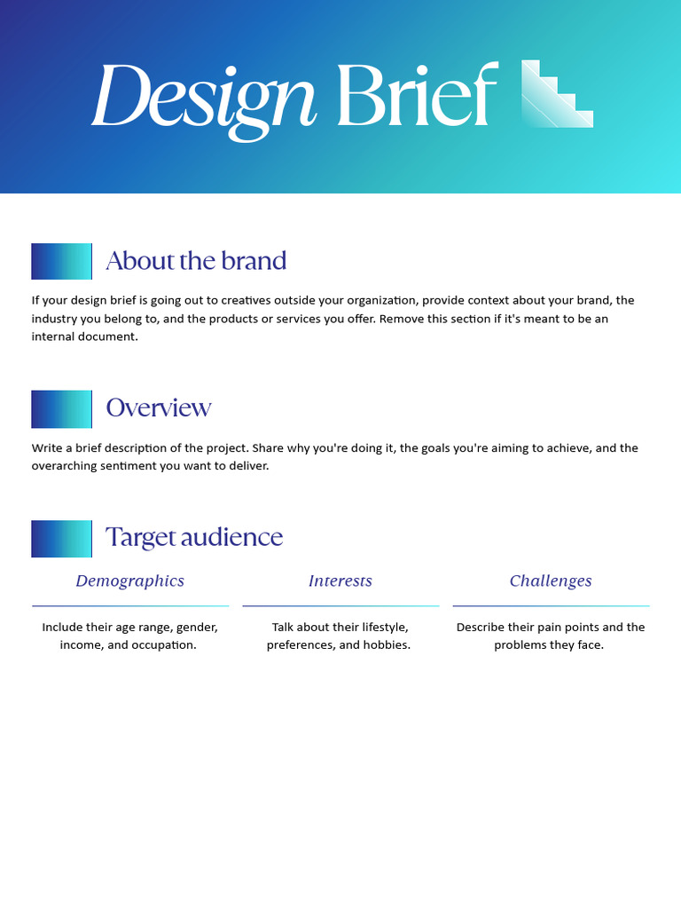 Comprehensive Design Brief Template | PDF | Target Audience