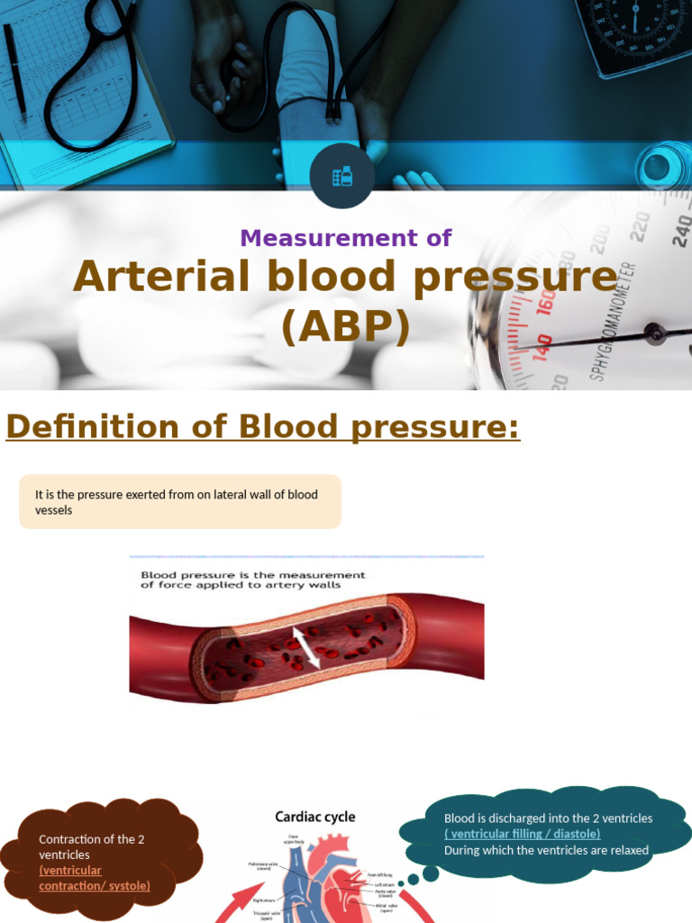 Measurement of Arterial Blood Pressure (ABP) | PDF | Blood Pressure | Pulse
