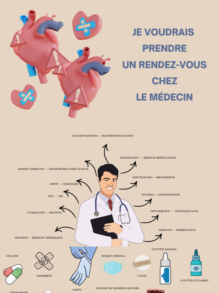 Je voudrais prendre un rendez-vous chez le médecin | PDF | Médecine ...