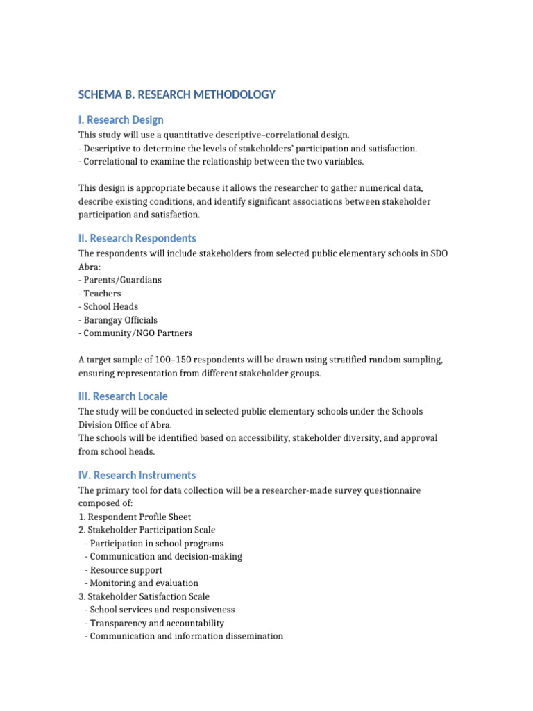 Schema B Research Methodology | PDF | Survey Methodology | Evaluation Methods