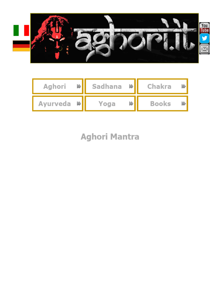 Aghori Mantra Eng | PDF | Shiva | Hindu Tantra