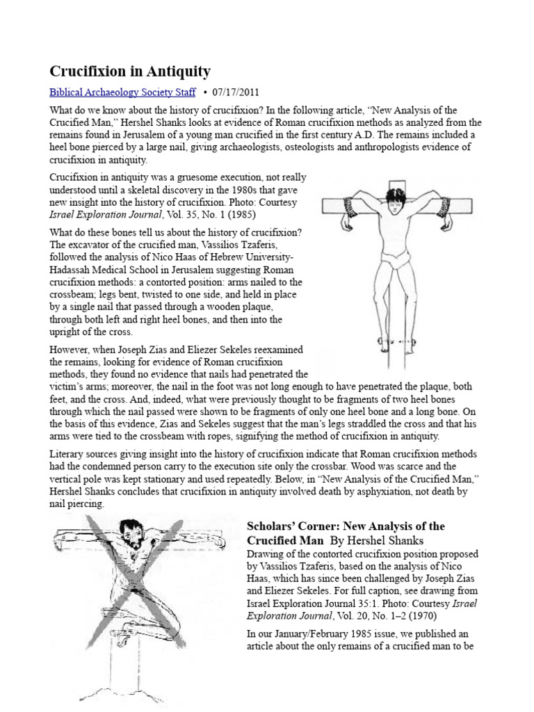 Roman Crucifixion Methods Explained | PDF | Crucifixion