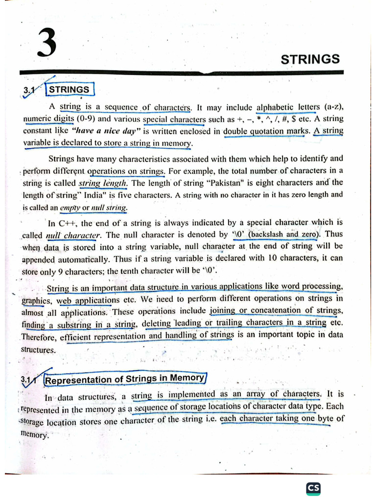 DSA Book Chapter 3 Strings | PDF
