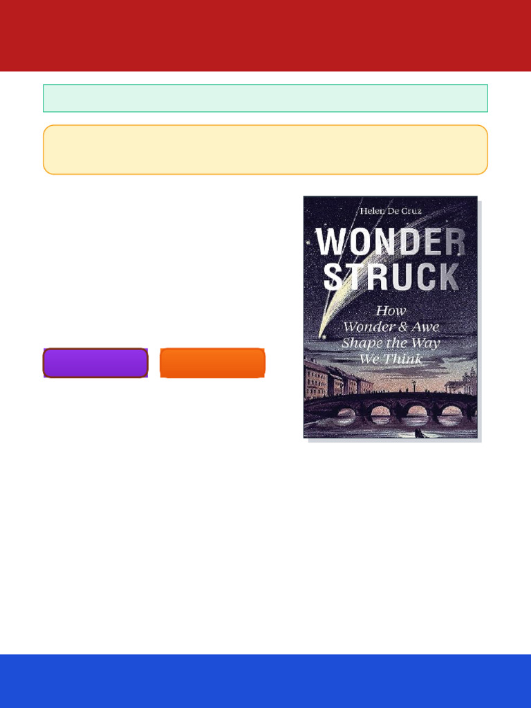 Wonderstruck: How Wonder and Awe Shape The Way We Think de Cruz Ebook ...
