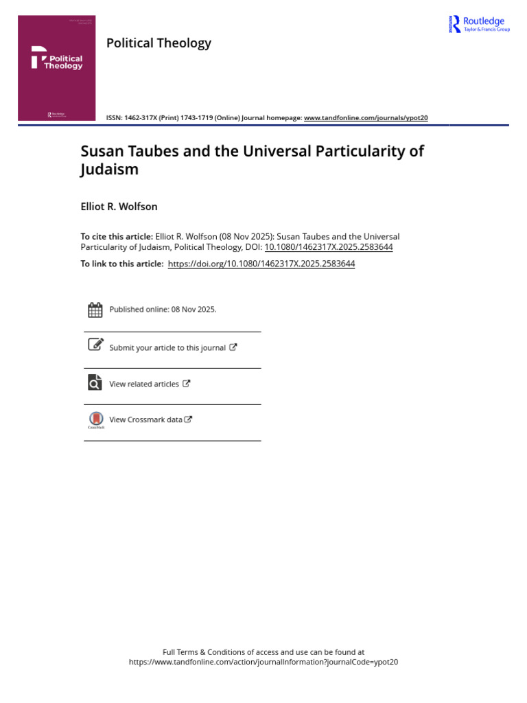 Susan Taubes: Jewish Identity and Universalism | PDF | Divinity | God