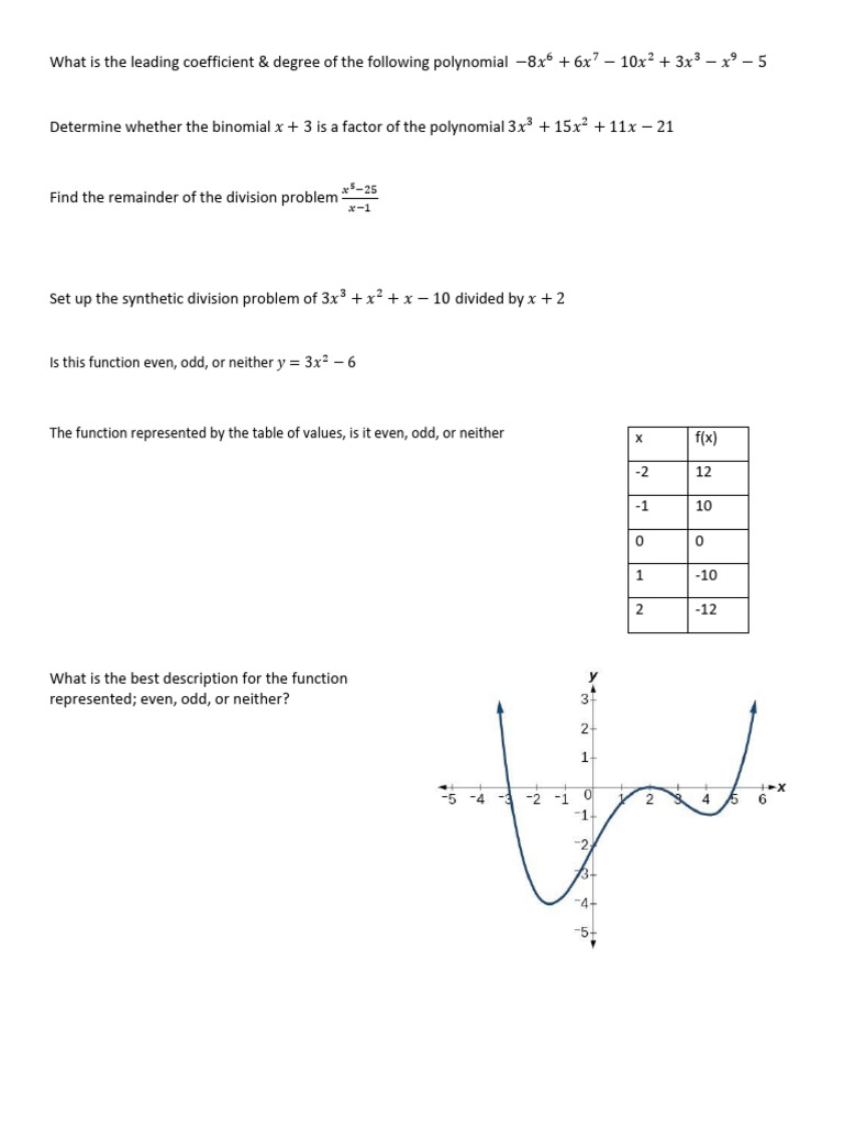 Unit 5 Another Test Review With Key | PDF | Polynomial | Combinatorics