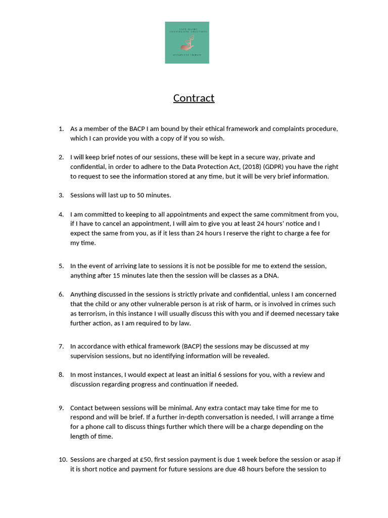Adult Contract | PDF