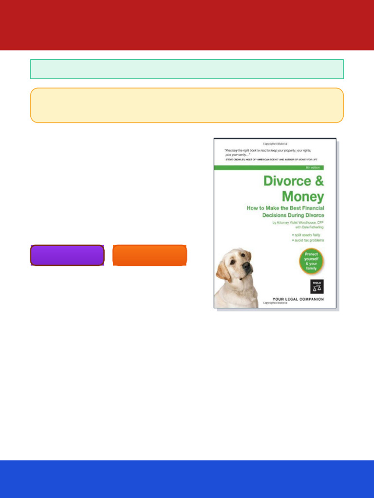 Divorce Money How To Make The Best Financial Decisions During Divorce ...