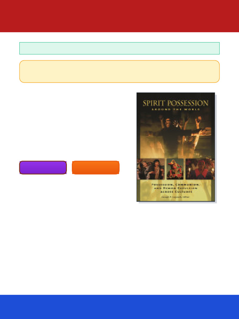 Spirit Possession Around The World Possession Communion and Demon ...