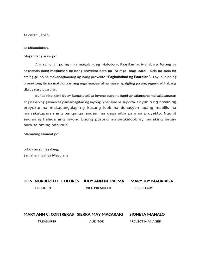 LETTER para Sa Lahat | PDF