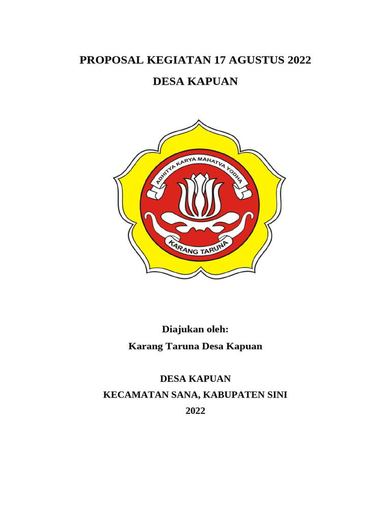 2 17 Agustus Contoh Proposal Kegiatan Di Lingkungan Masyarakat | PDF