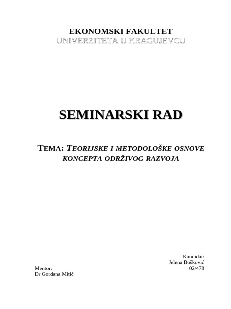 Seminarski Rad | PDF