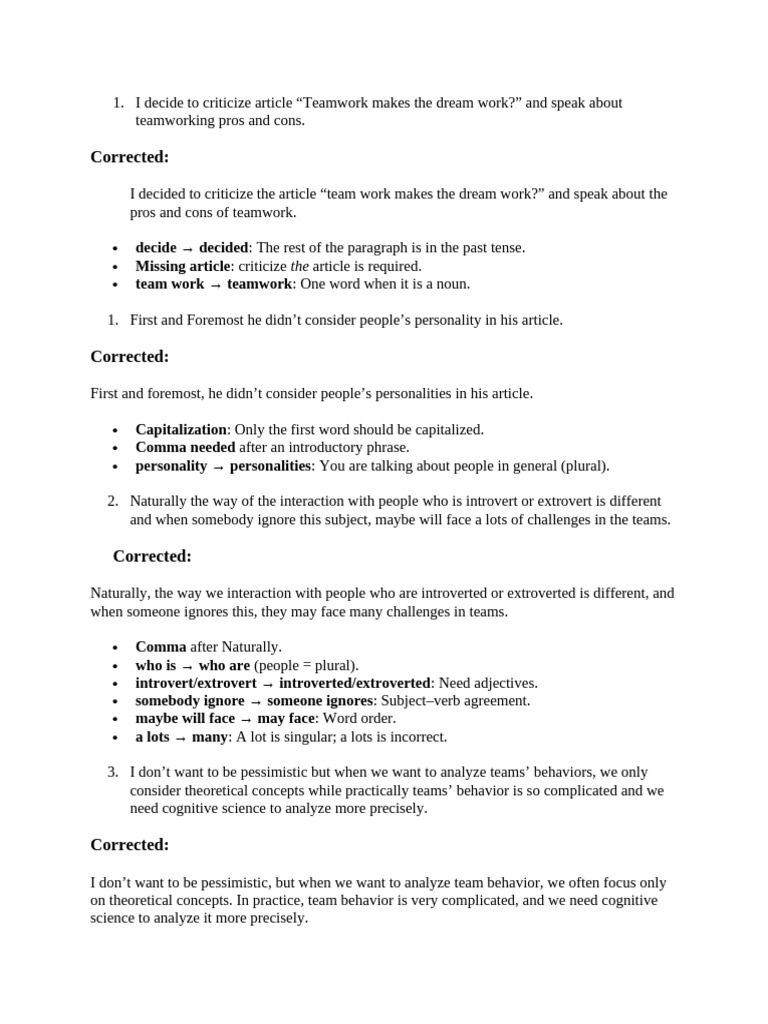I Decide To Criticize Article | PDF | Linguistics | Syntax