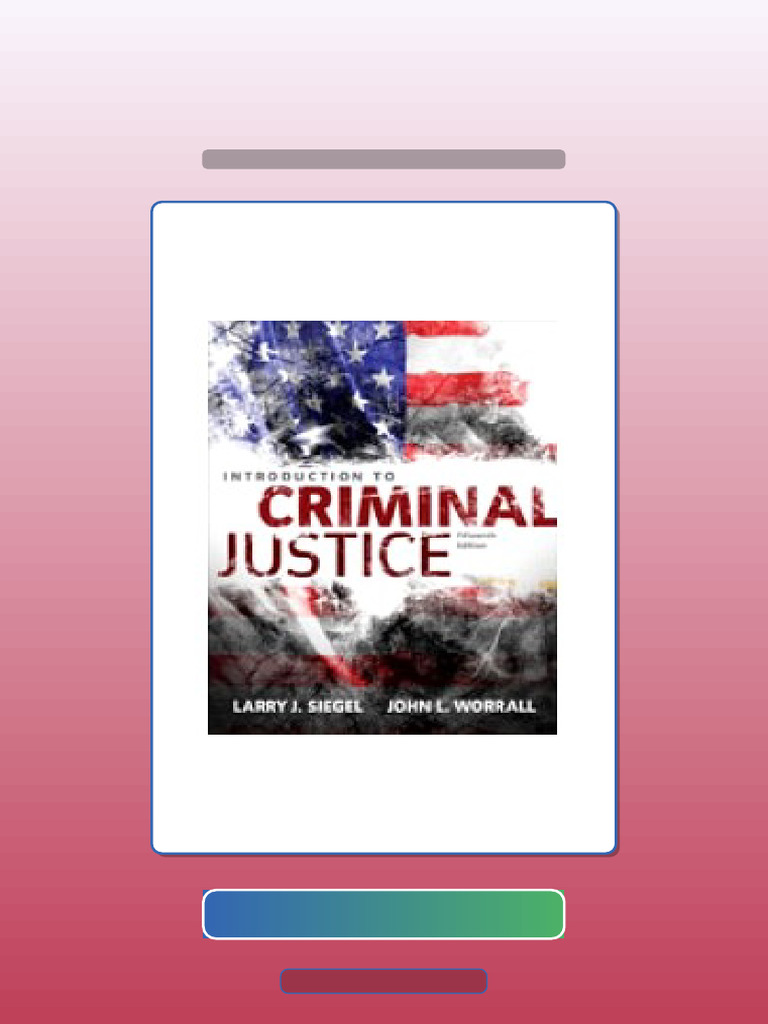 Test Bank For Introduction To Criminal Justice 15th Edition | PDF ...
