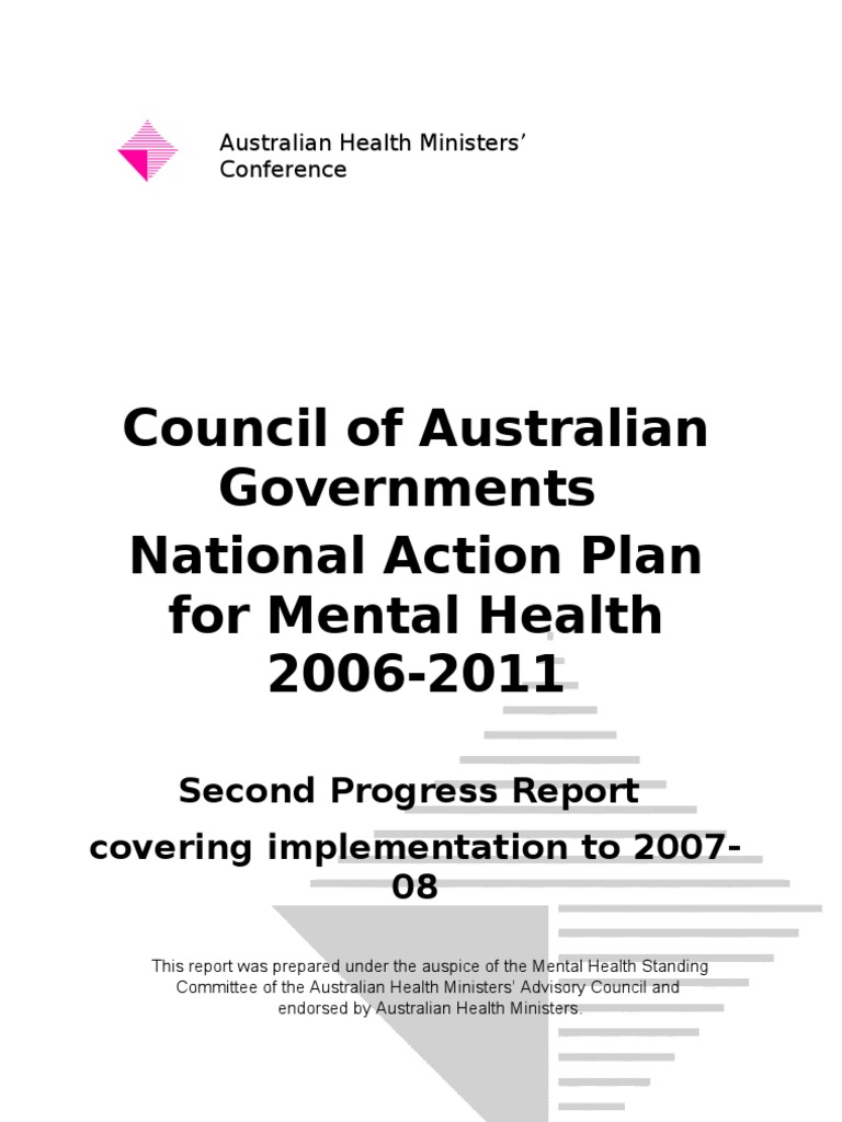 Nap Mental Health2006-2011-Second Progress Report | PDF | Australia | Mental Disorder