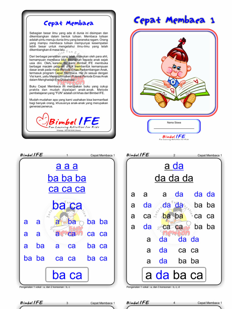Cepat Membaca 1 (Modul) PDF - Siap Print Kertas F4 | PDF