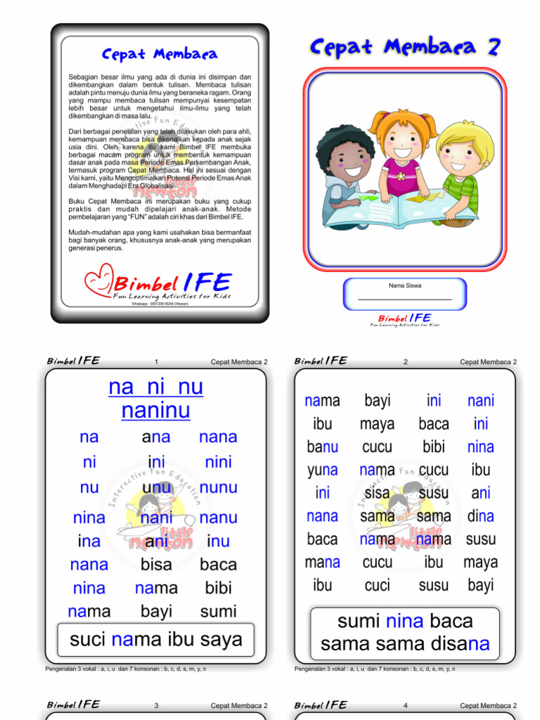 Cepat Membaca 2 (Modul) PDF - Siap Print Kertas F4 | PDF
