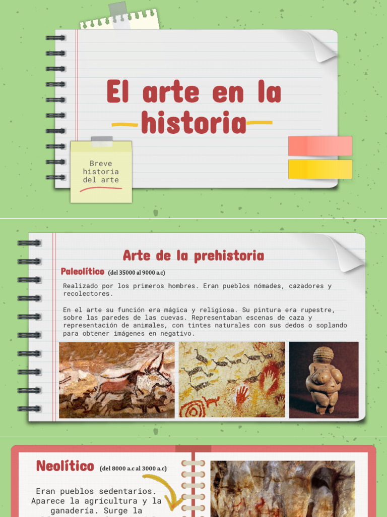 Breve historia del arte a través de épocas | PDF | Pinturas | Escultura
