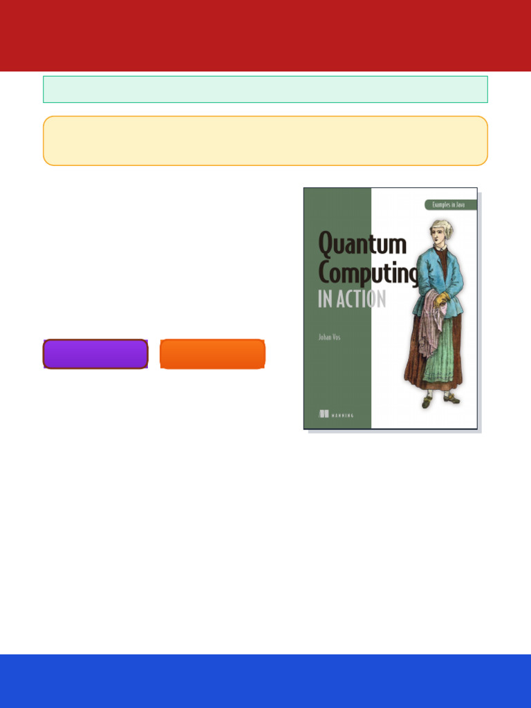 Quantum Computing in Action 1st Edition Johan Vos ebook learning edition | PDF | Quantum ...