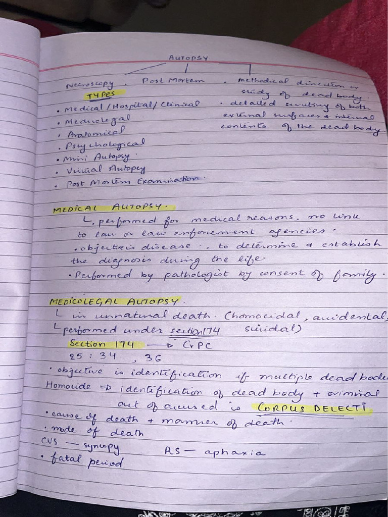 Autopsy Notes Hareem | PDF