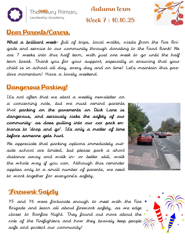 Weekly School Newsletter: Week 7 Update | PDF
