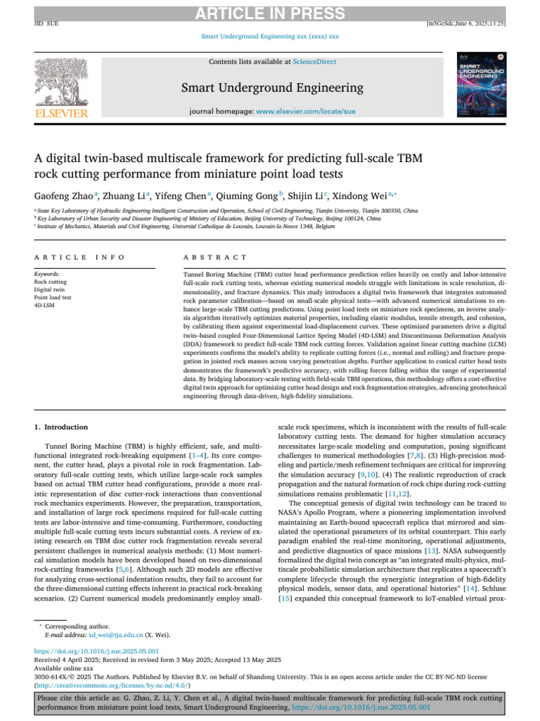 A Digital Twin-Based Multiscale Framework For Predicting Full-Scale TBM ...