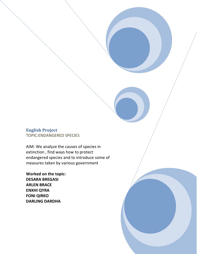 Endangered Species Project Overview | PDF