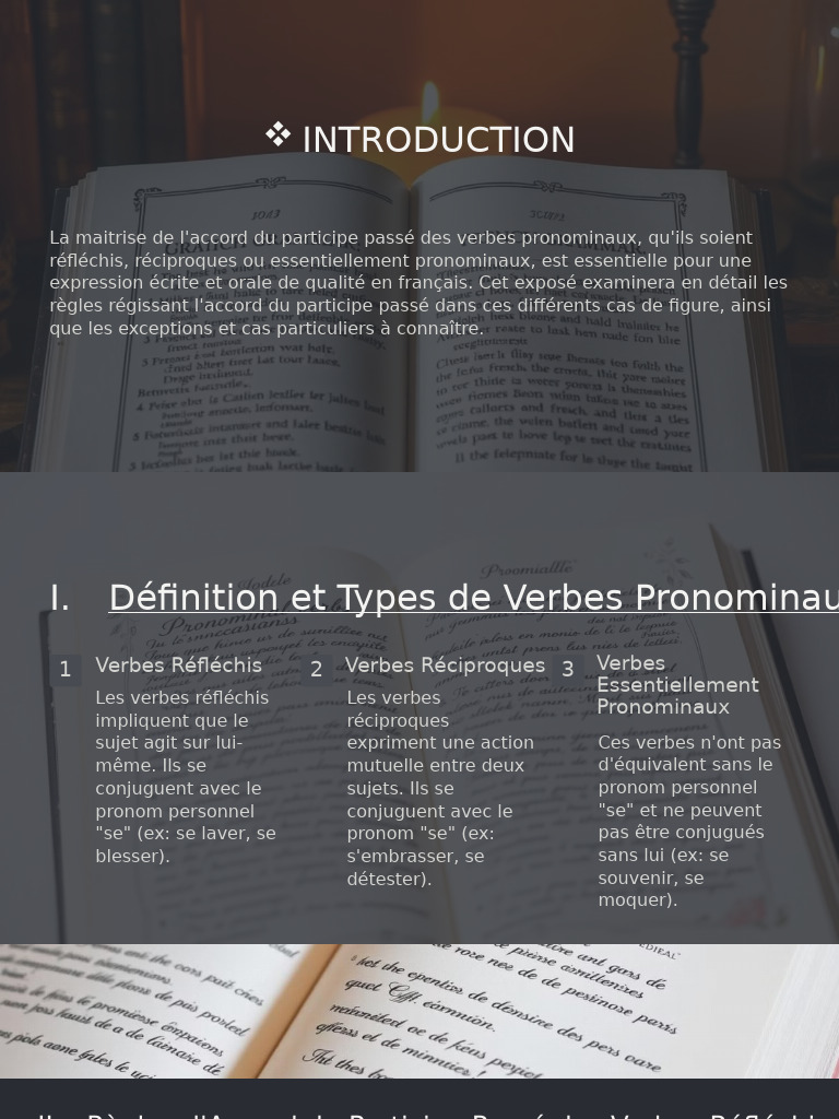 LAccord Du Participe Passe Des Verbes Pronominaux | PDF | Sujet ...