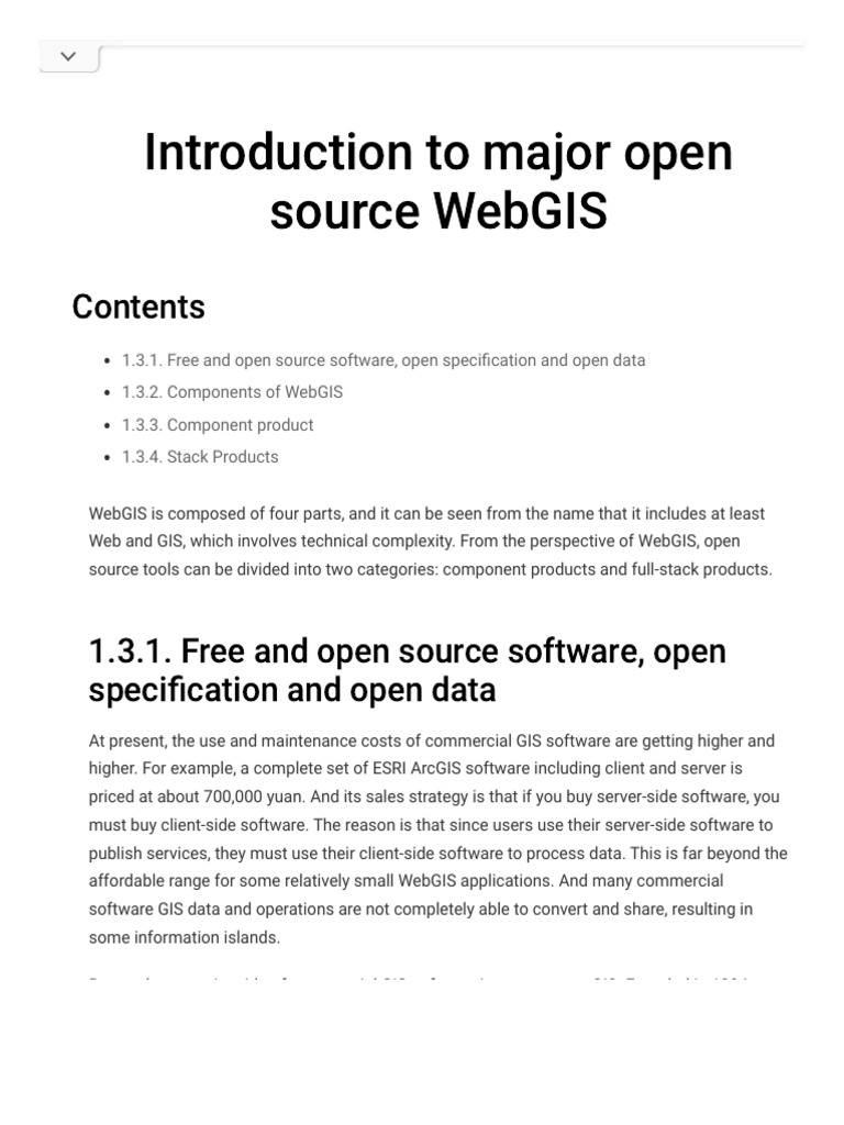 Open Source WebGIS Overview | PDF | Geographic Information System ...