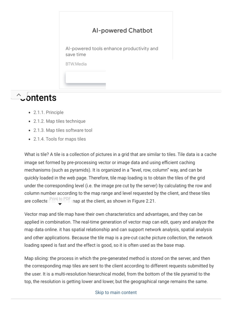 2.1. Principle of Map Tiles — Open-Source WebGIS | PDF | Cache (Computing) | Computer Engineering