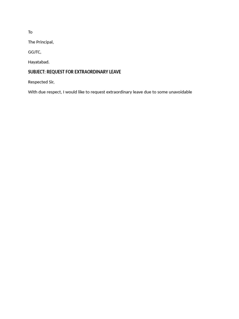 Leave Application | PDF
