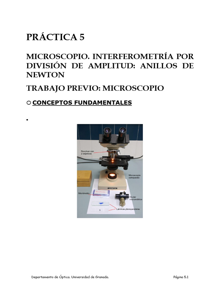 05 - Microscopio - Interferometria Por Division de Amplitud-Anillos de ...