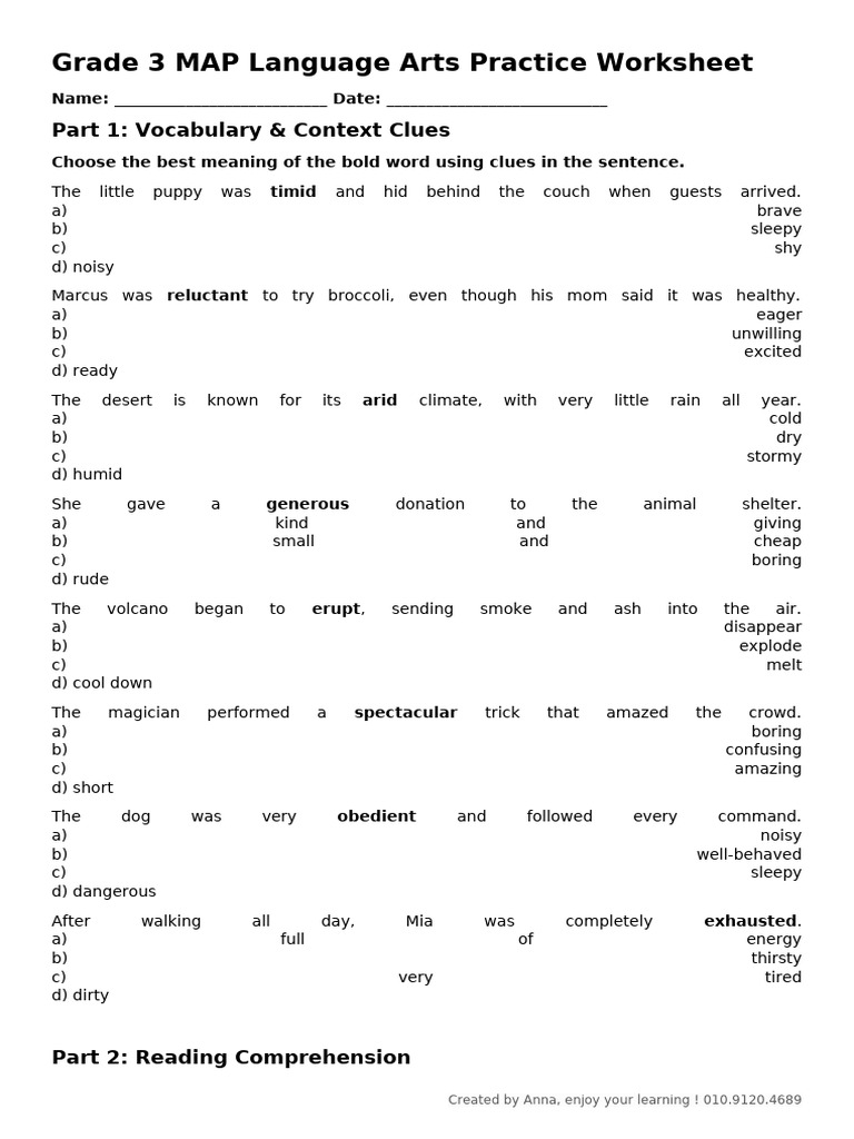 Map Test Language Art | PDF | Verb | Syntax