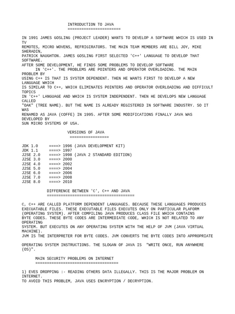 Core Java | PDF | Java (Programming Language) | Java Virtual Machine