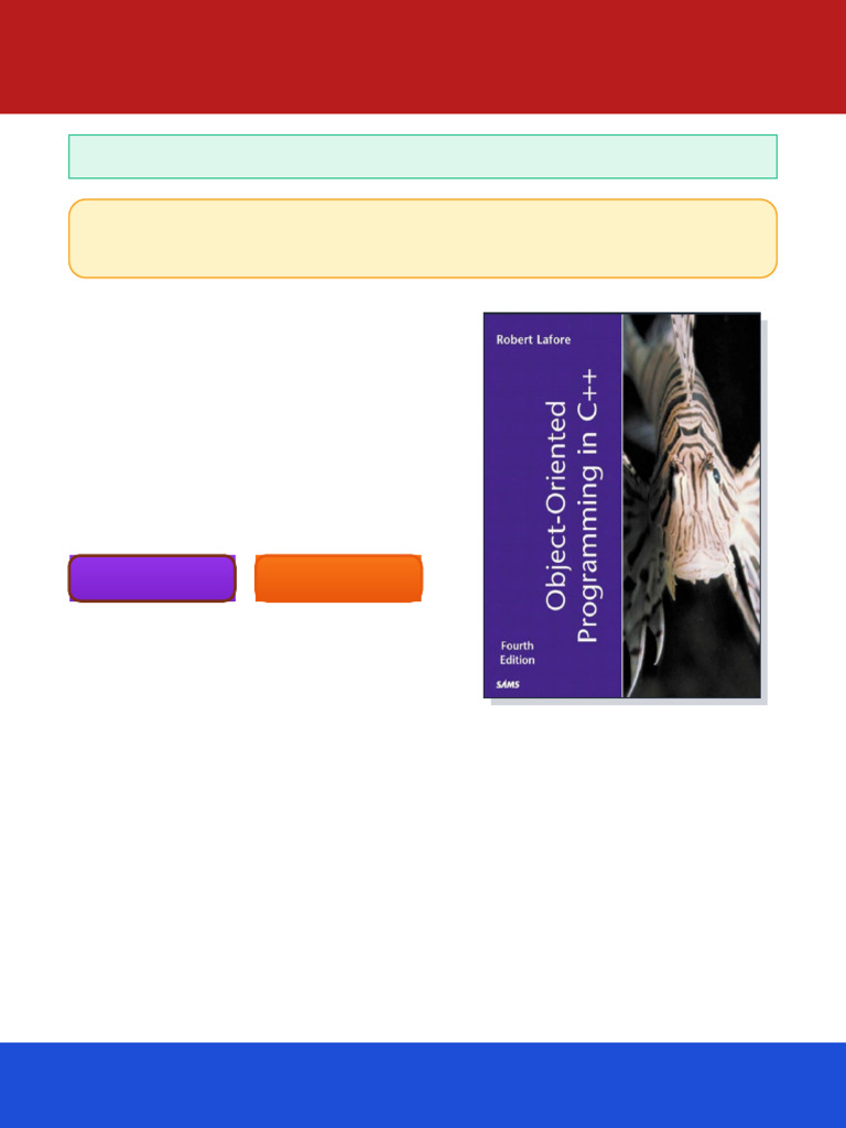 Object Oriented Programming in C 4th Edition by Robert Lafore ...