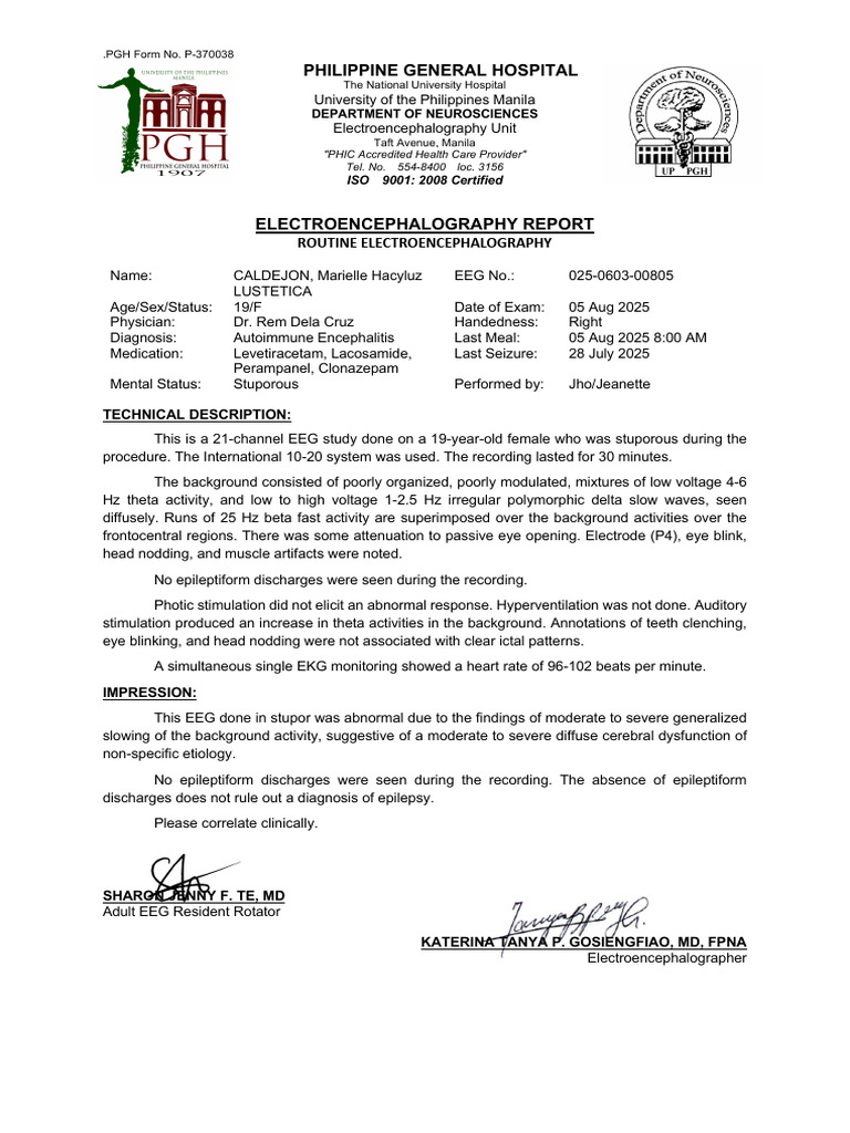 080525 Caldejon Official | PDF | Electroencephalography | Epilepsy